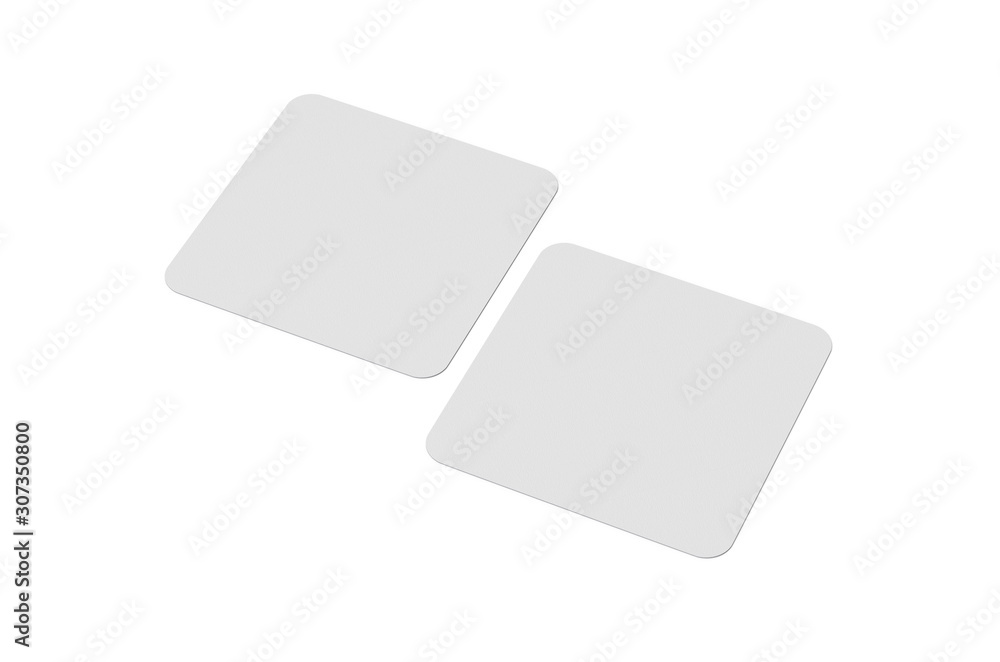 Square round corner business card, mock up template for business card ...