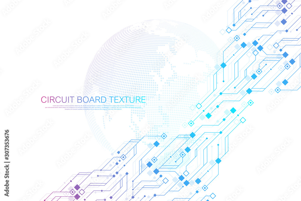 Technology abstract circuit board texture background. High-tech ...