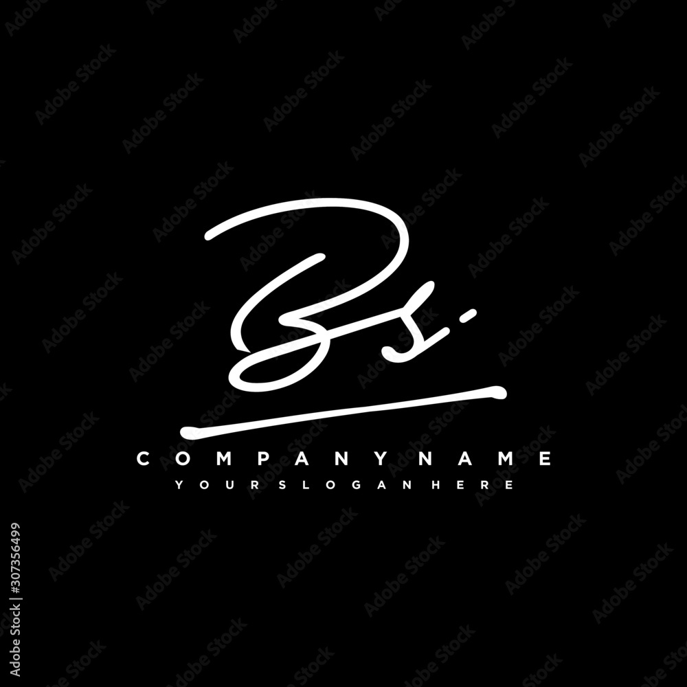BS initials signature logo. Handwriting logo vector templates. Hand ...