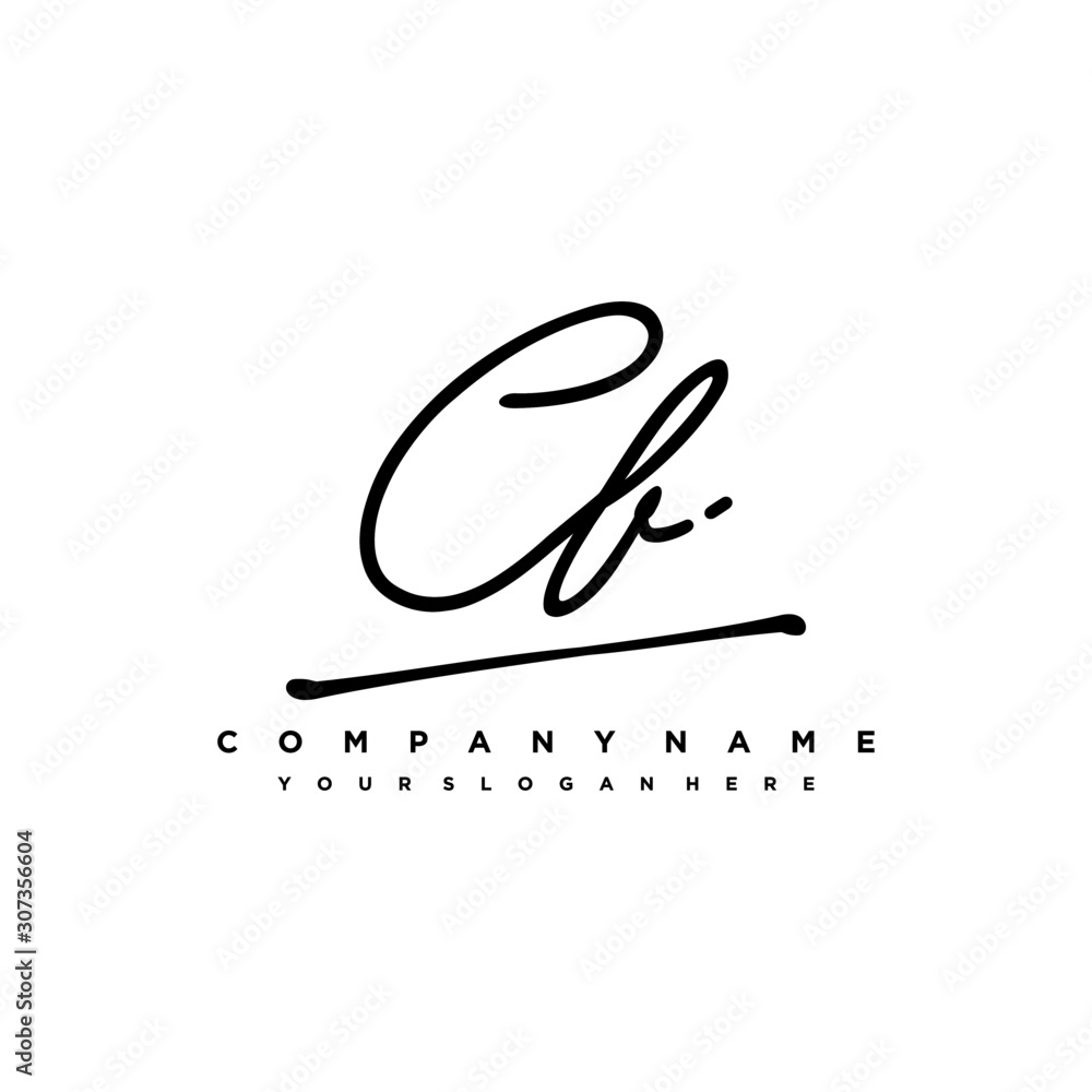 CB initials signature logo. Handwriting logo vector templates. Hand ...