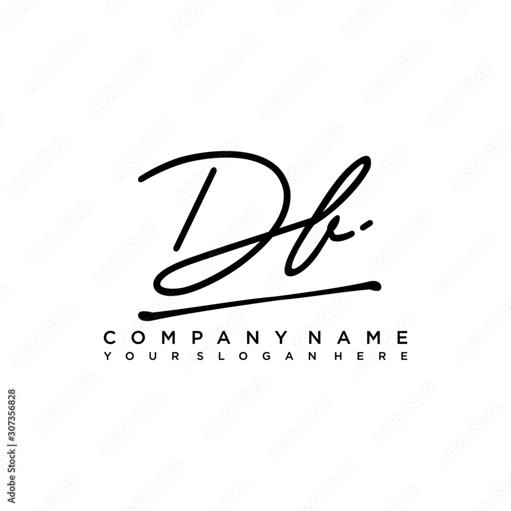 DB initials signature logo. Handwriting logo vector templates. Hand ...