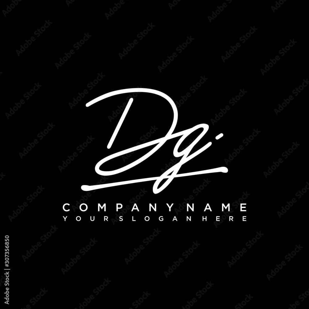 DG initials signature logo. Handwriting logo vector templates. Hand ...