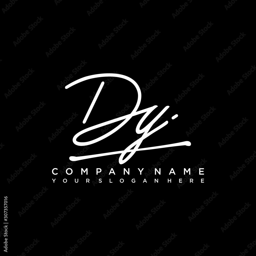 DY initials signature logo. Handwriting logo vector templates. Hand ...