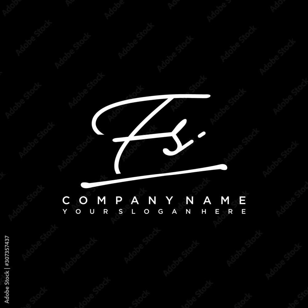 FS initials signature logo. Handwriting logo vector templates. Hand ...
