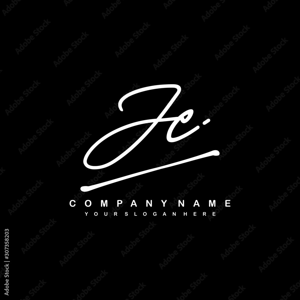JE initials signature logo. Handwriting logo vector templates. Hand ...
