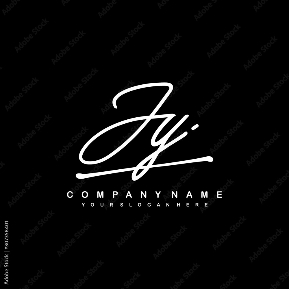 JY initials signature logo. Handwriting logo vector templates. Hand ...