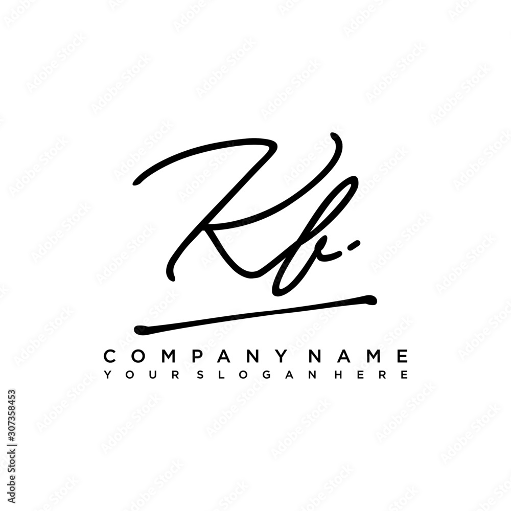 KB initials signature logo. Handwriting logo vector templates. Hand ...