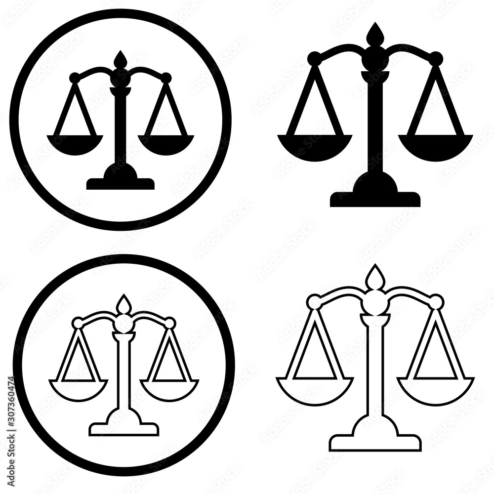 Scales icon vector. scale illustration sign. balance symbol or logo ...