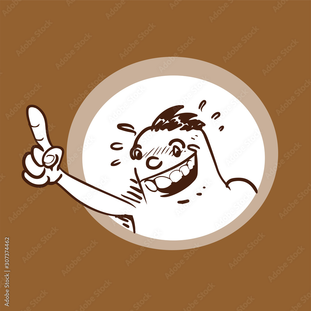 troll face cartoon man wants to right of audience. cartoon doodle ...