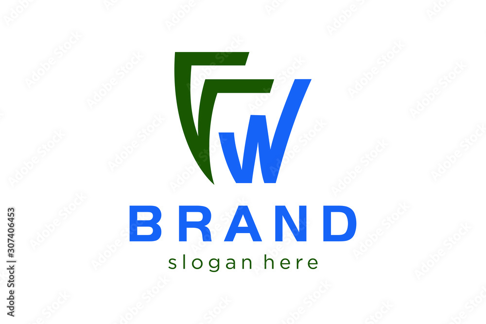letter W with money paper line for icon or logo design concept ready to ...