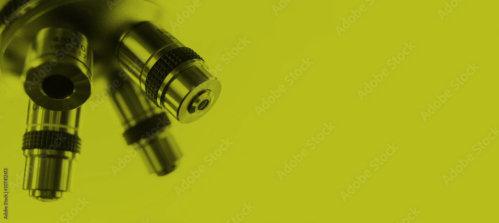 Optical microscope - science and laboratory equipment. Microscope is ...