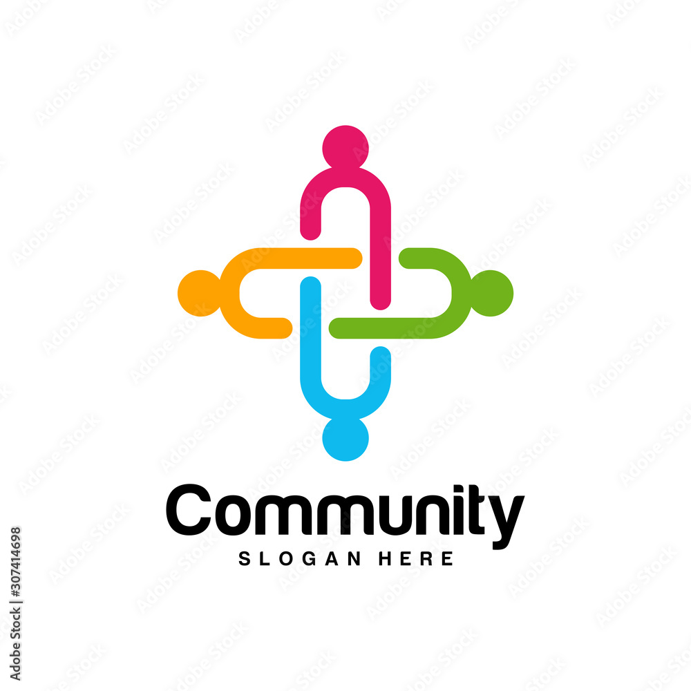 Community logo design inspiration vector template, Social relationship ...