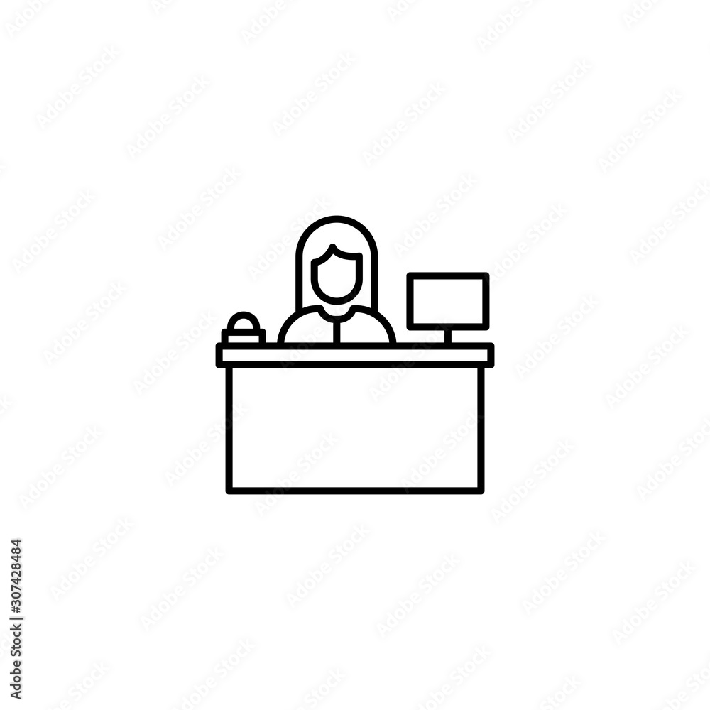 Front Desk Receptionist Icon