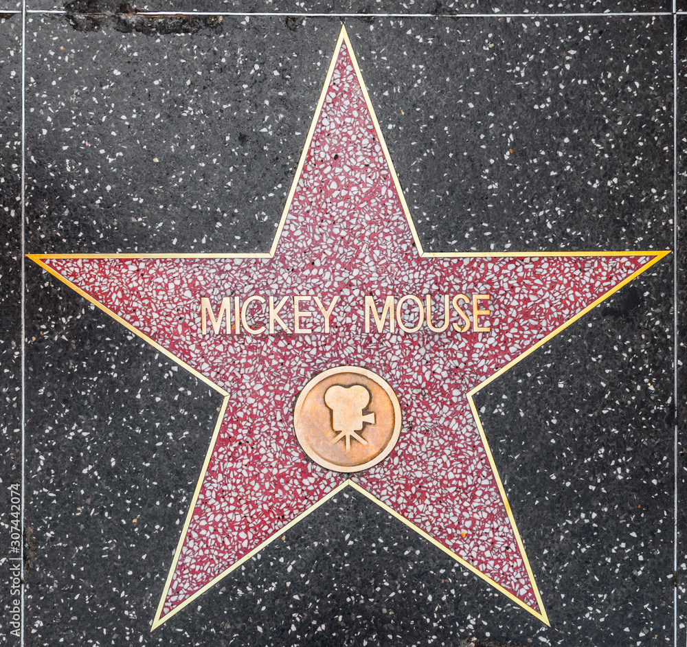 Mickey Mouse's star on Hollywood Walk of Fame Stock Photo | Adobe Stock