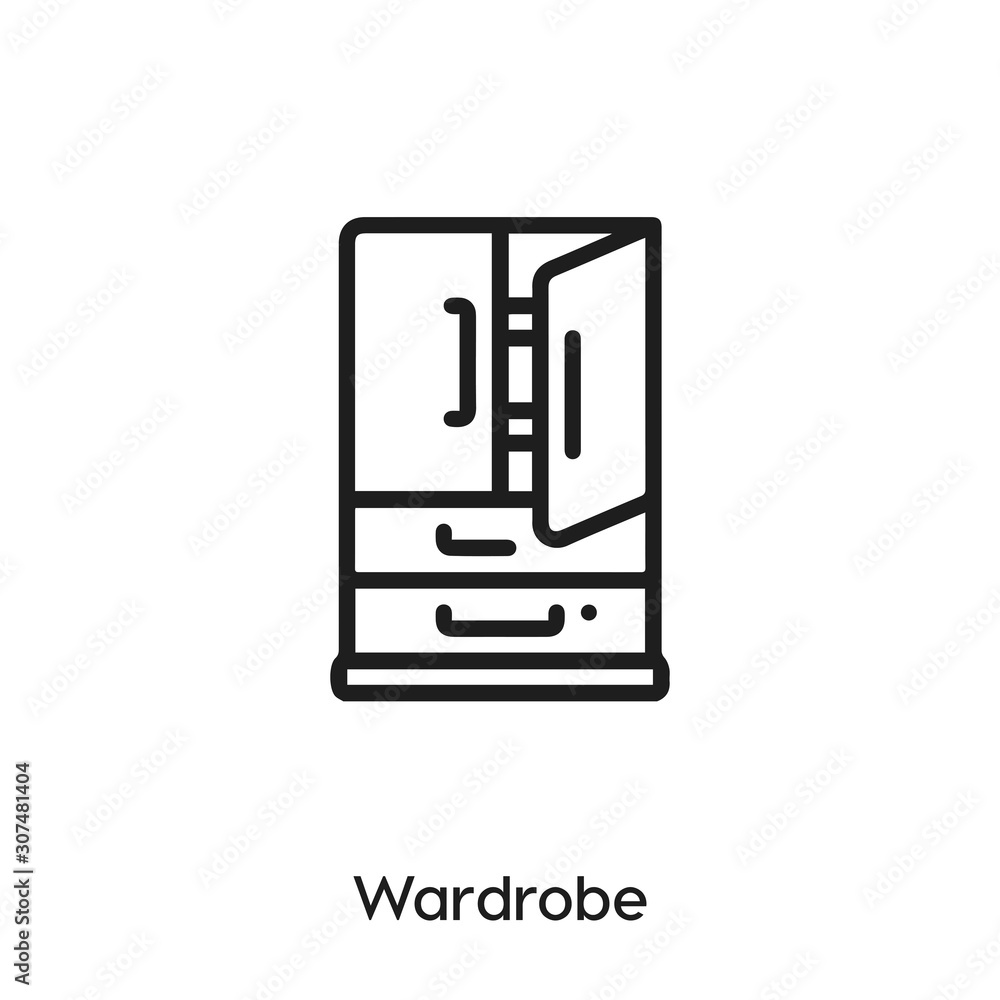 wardrobe icon vector sign symbol Stock Vector | Adobe Stock