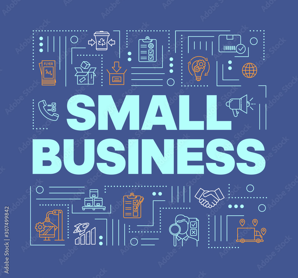Small business word concepts banner. Little enterprises. Startup launch ...