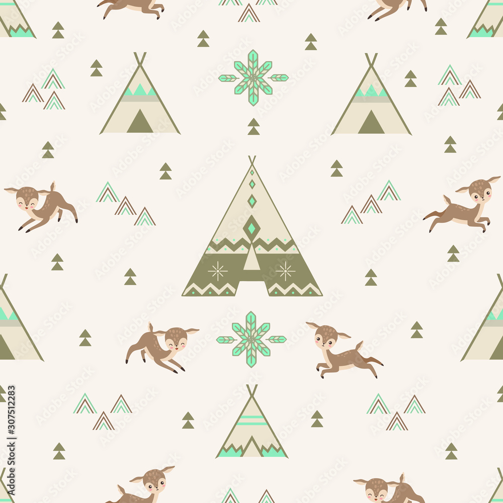 Cute Aztec Print Background