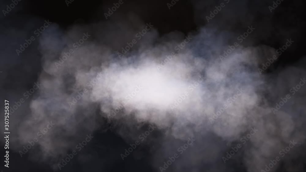 white steam / smoke / ink texture animation vfx effects on black ...