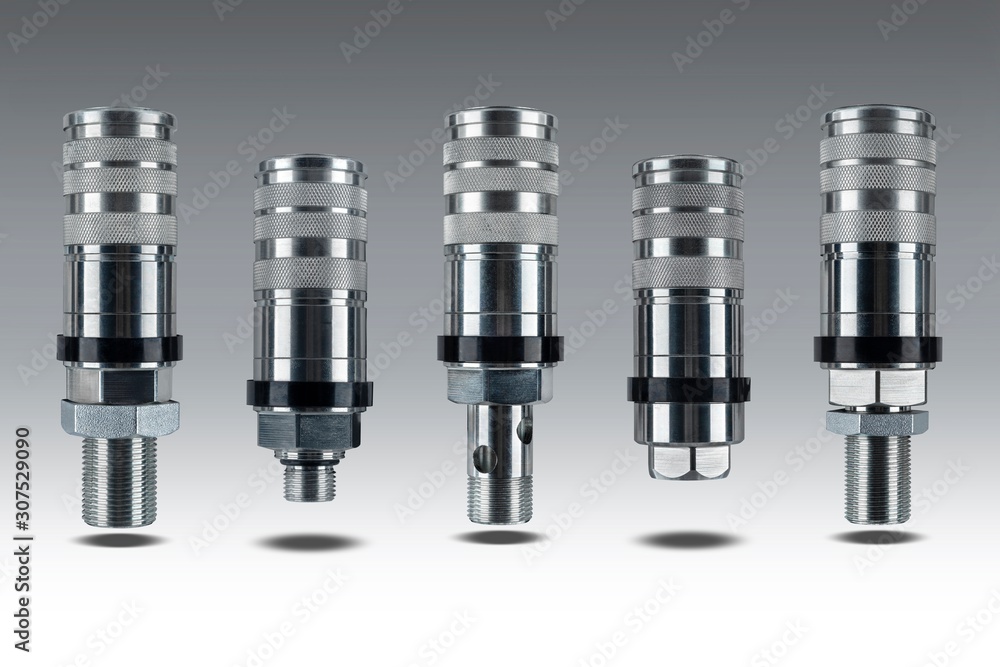 Group of Euro standard Hydraulic quick couplers for quick connect ...