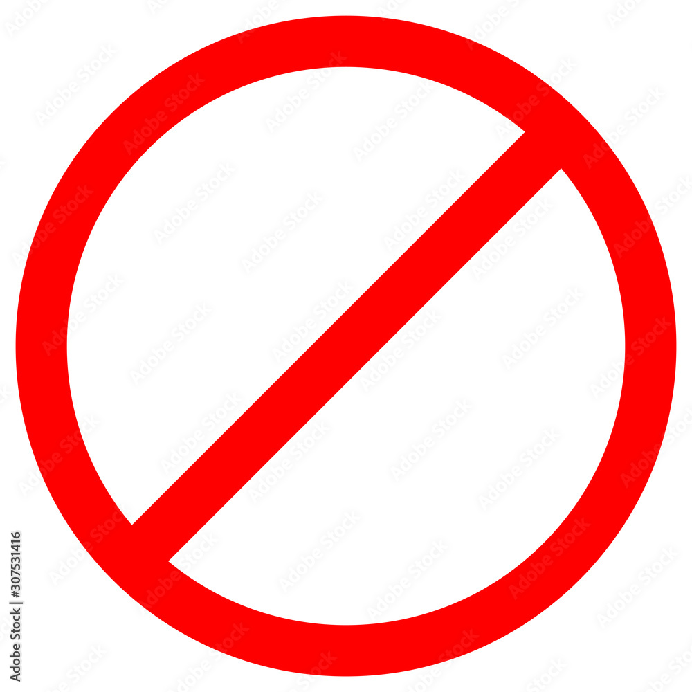 No Sign Empty Red Crossed Out Circle,Not Allowed Sign,Blank Prohibiting ...