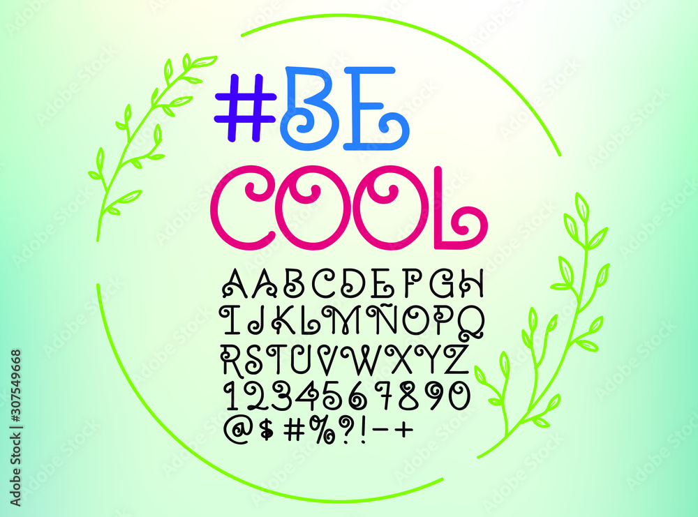 Hand drawn cool vector alphabet. Serif brush font. Isolated letters ...