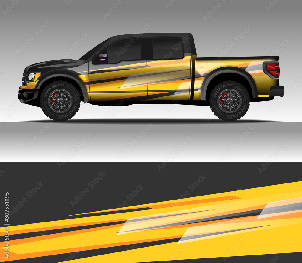 Car wrap decal design vector, for advertising or custom livery WRC ...