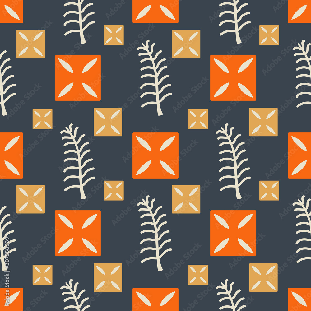 Vector seamless background with symbols of African peoples and tribes ...