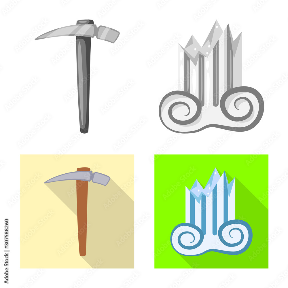 Vector design of story and items icon. Set of story and attributes ...