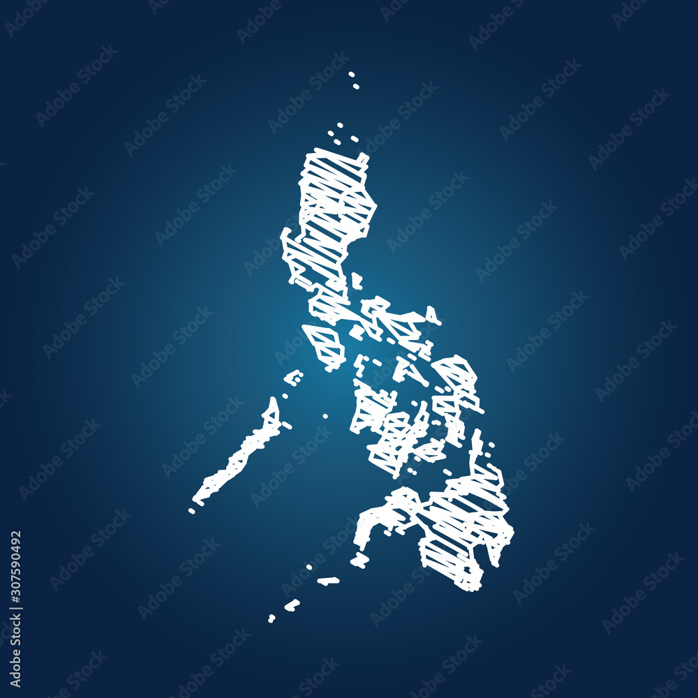Map of philippines, Drawing map on blackboard of philippines. drawn on ...