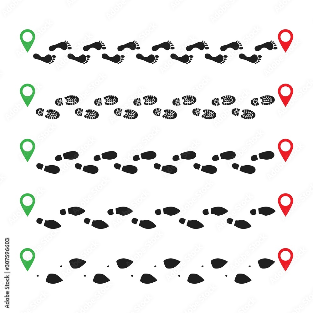 Tracking track footprints human shoes shoe sole funny feet footsteps ...