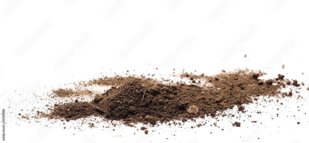 Dirt, soil pile isolated on white background Stock Photo | Adobe Stock
