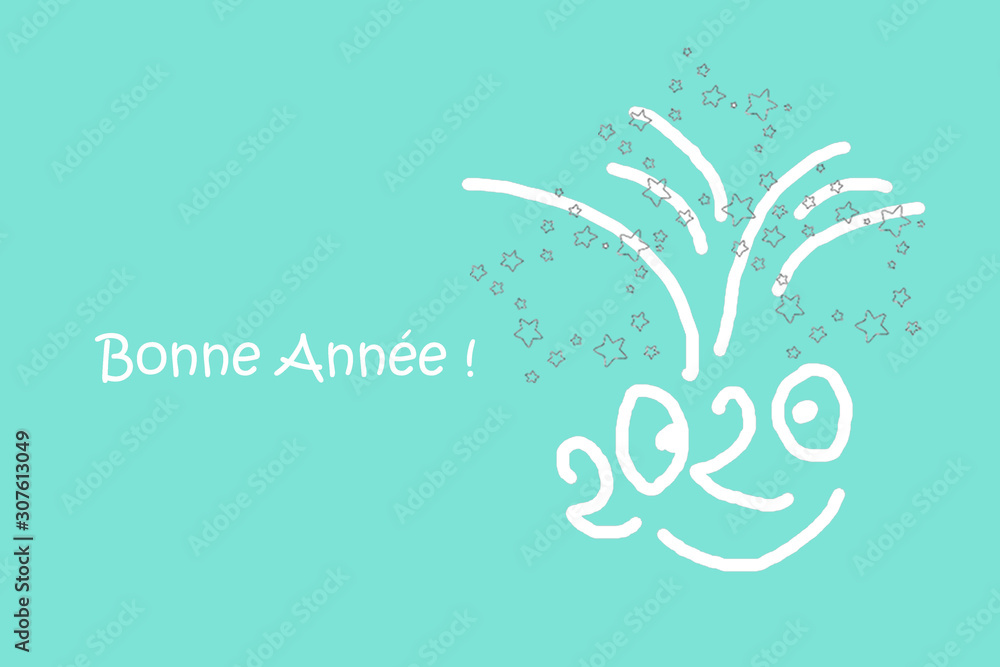 carte de voeux pour l'année 2020, bonne année et meilleurs voeux Stock ...