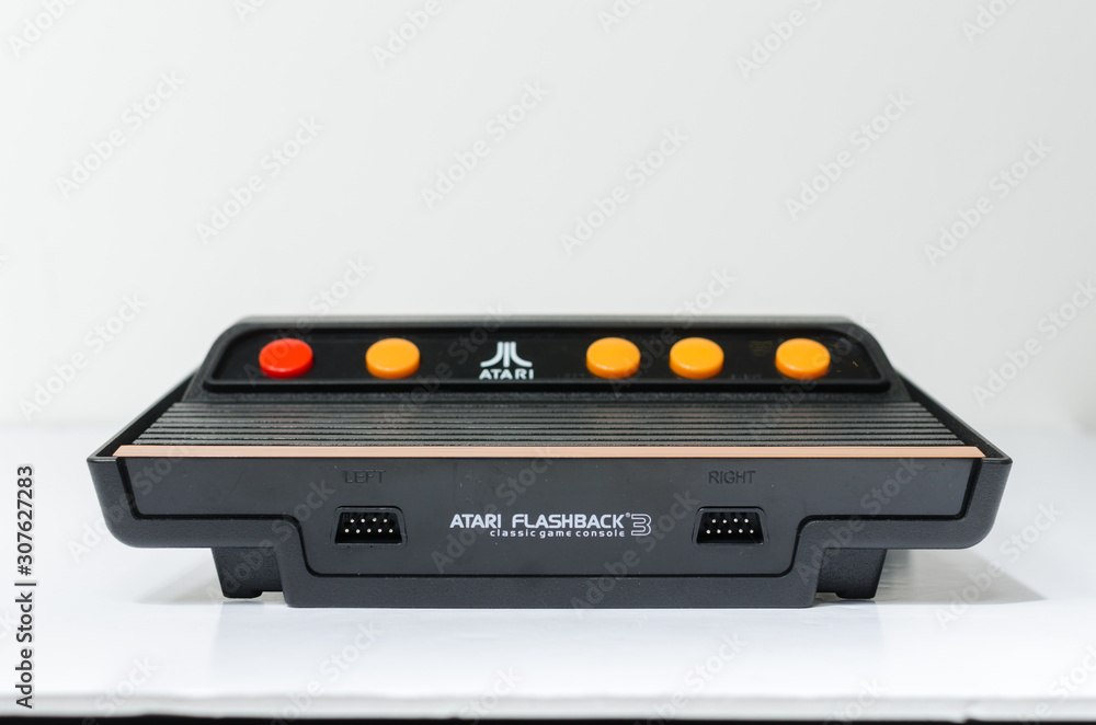 london, england, 05/05/2018 A Retro vintage atari flashback 3 arcade ...