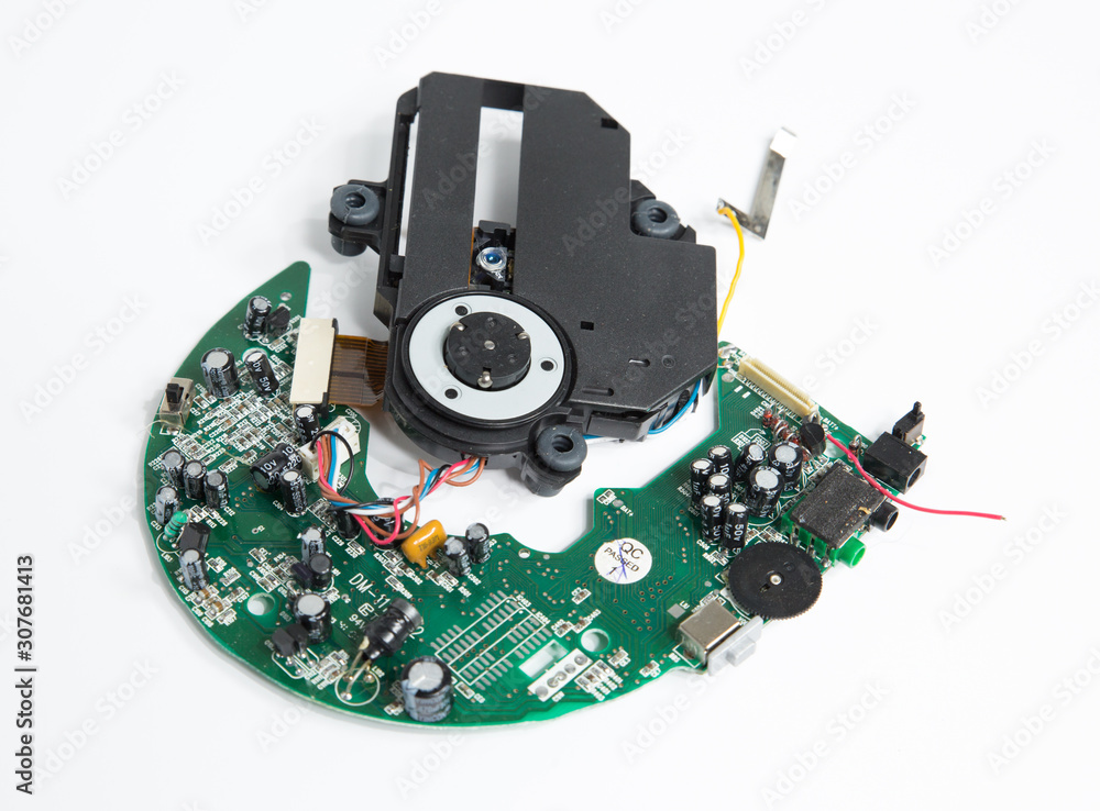 london, england, 05/05/2019 A broken old obsoleted personal portable cd ...