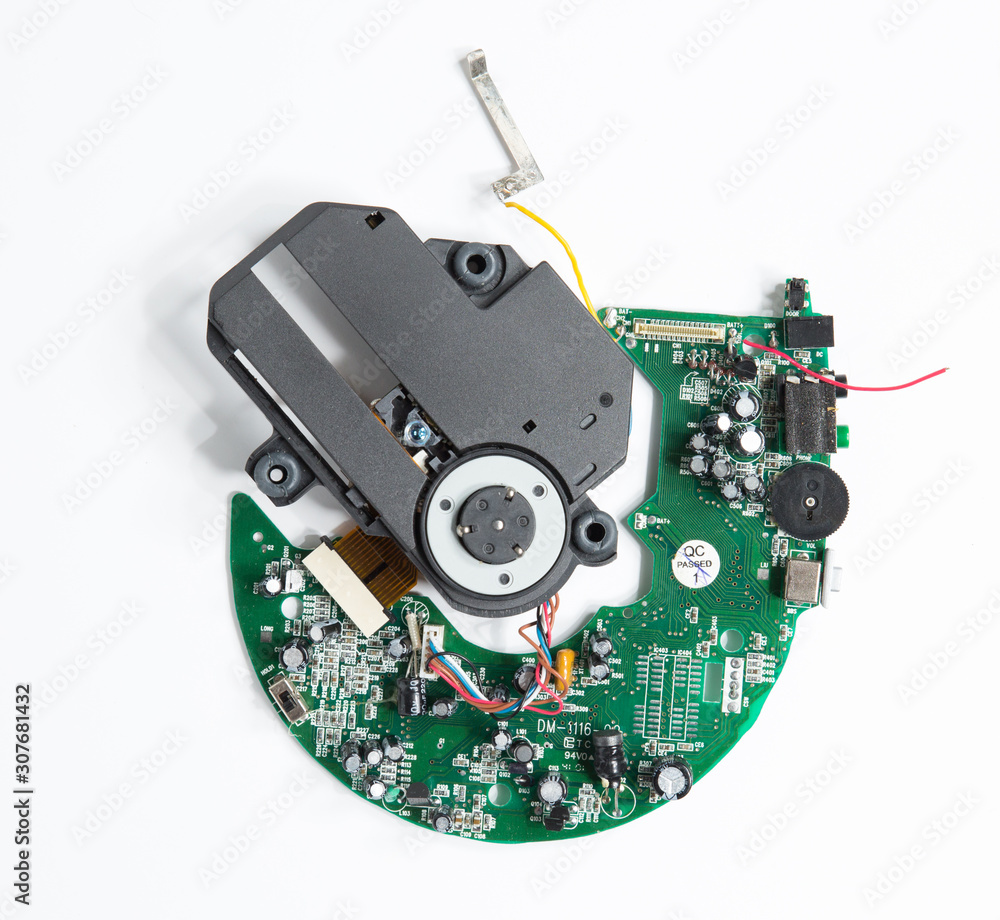 london, england, 05/05/2019 A broken old obsoleted personal portable cd ...