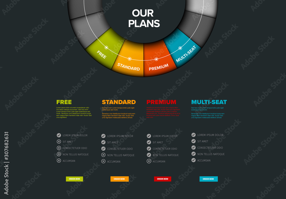 Services Comparison Infographic Stock Template | Adobe Stock