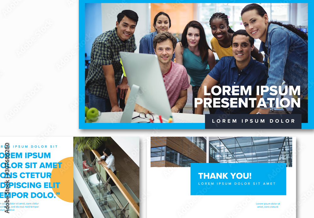 Company Report Presentation Layout Stock Template Adobe Stock