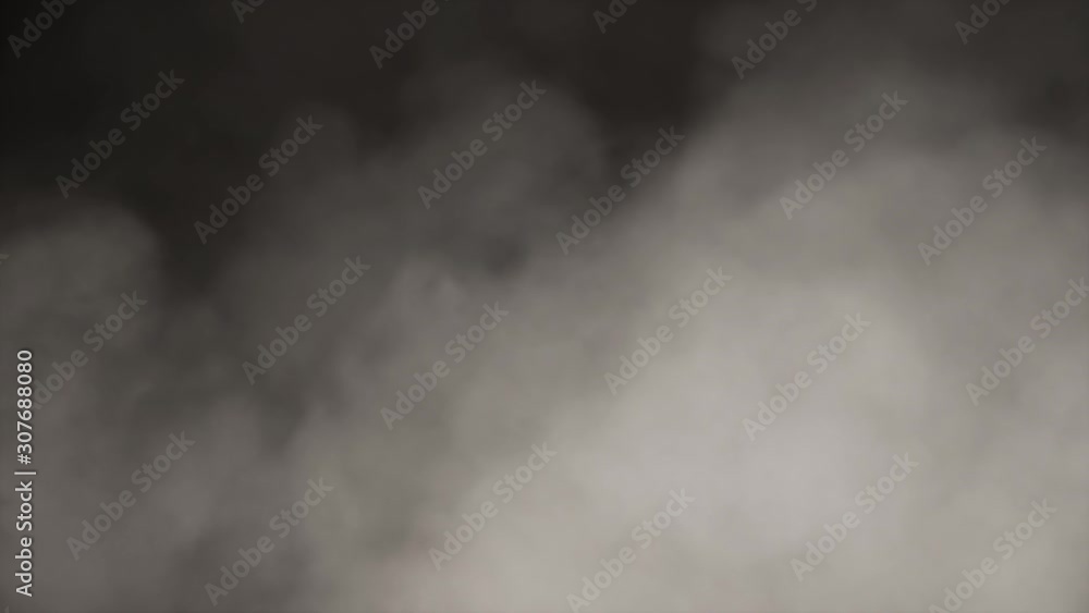white steam / smoke / ink texture animation vfx effects on black ...