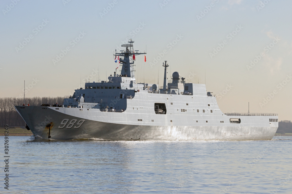 ROTTERDAM - JAN 30, 2015: Chinese People's Liberation Army Navy (PLAN ...