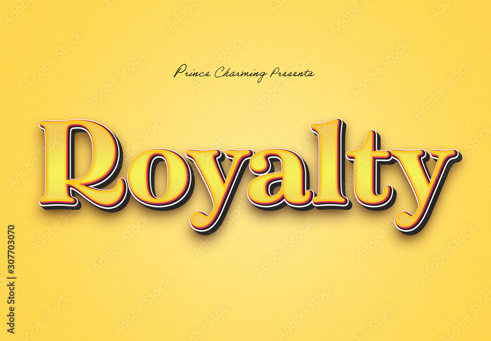 Royal Themed Text Effect Stock Template | Adobe Stock