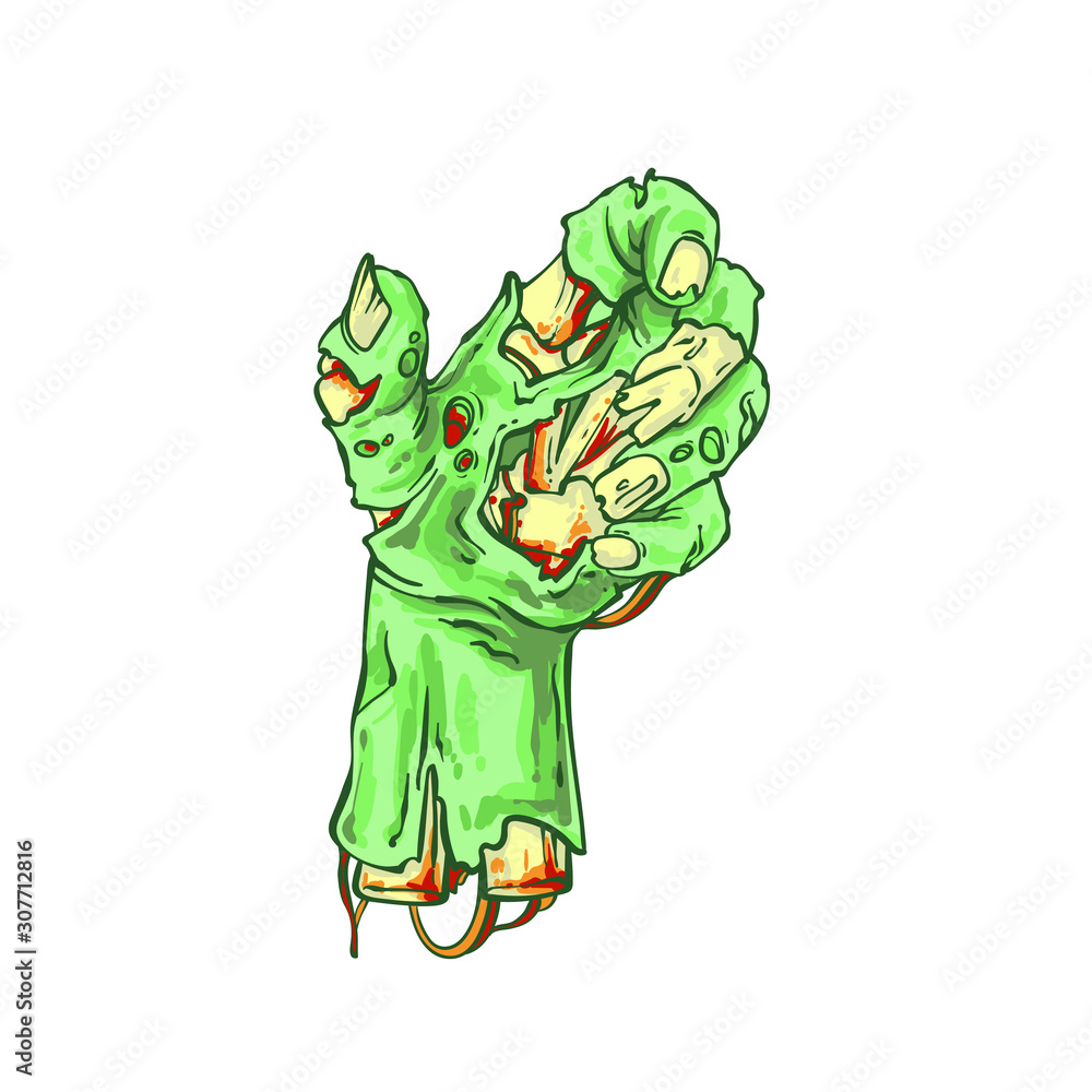 Realistic Zombie Hand Drawing