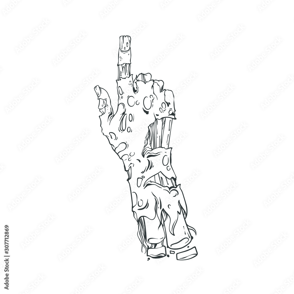 Zombie Hand Drawing