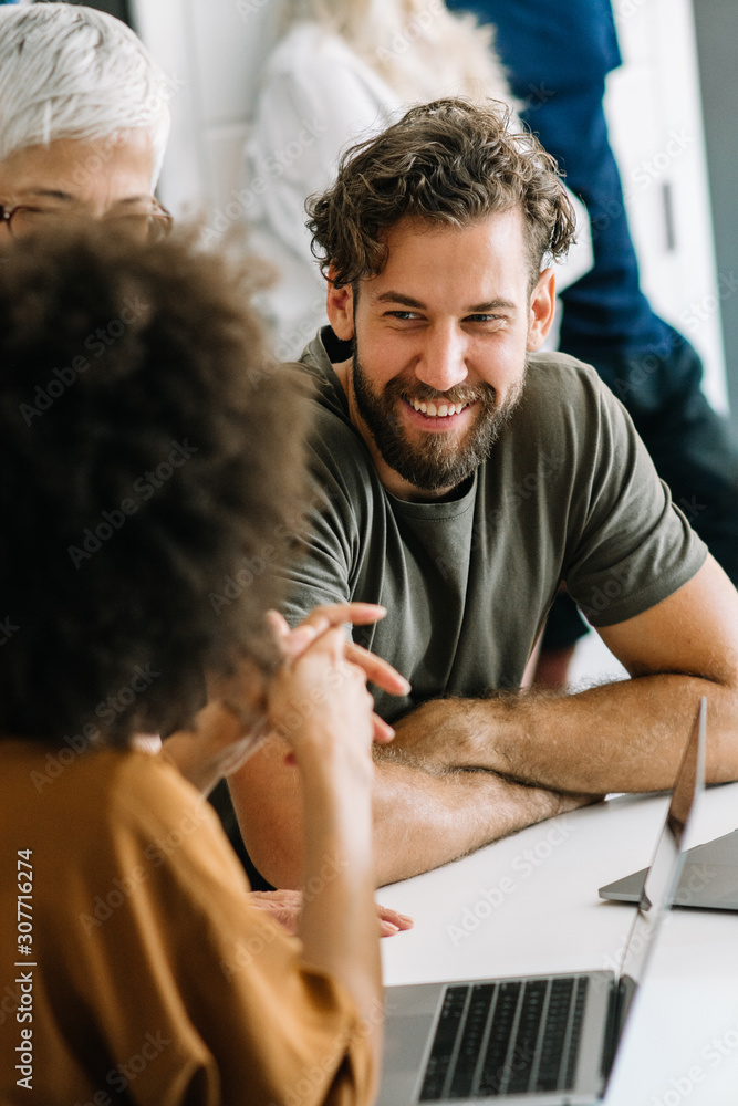 Software engineers working on project together Stock Photo | Adobe Stock