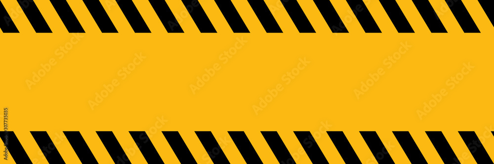 horizontal black and yellow no entry sign background with blank Stock ...