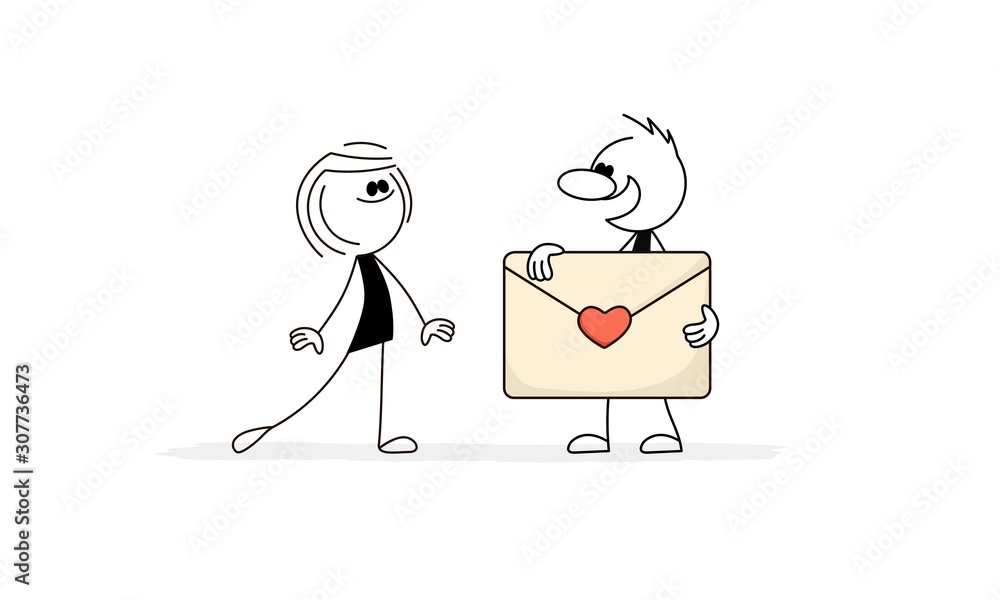 Cute Stick Figures Love