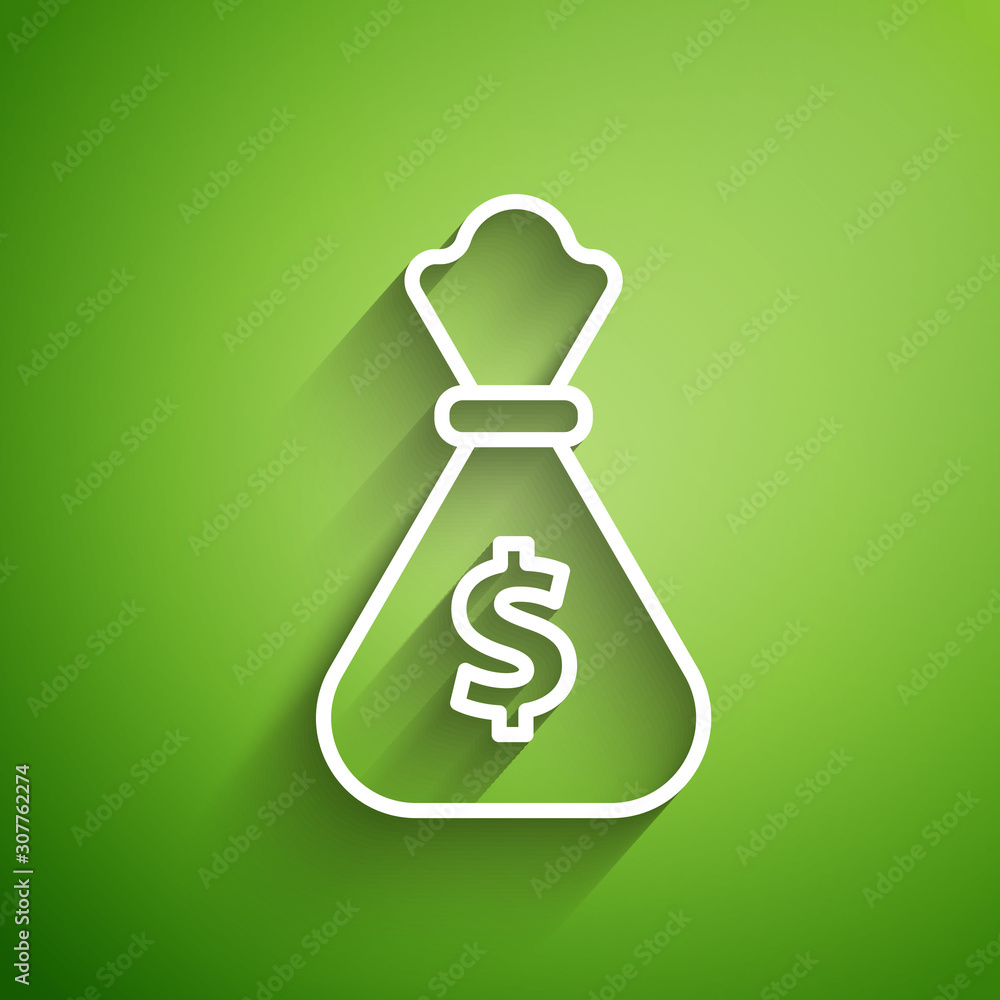 Green Money Bag Icon