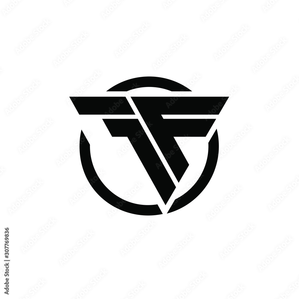 1F F1 Triangle Logo Circle Monogram Design Vector Super Hero Concept ...