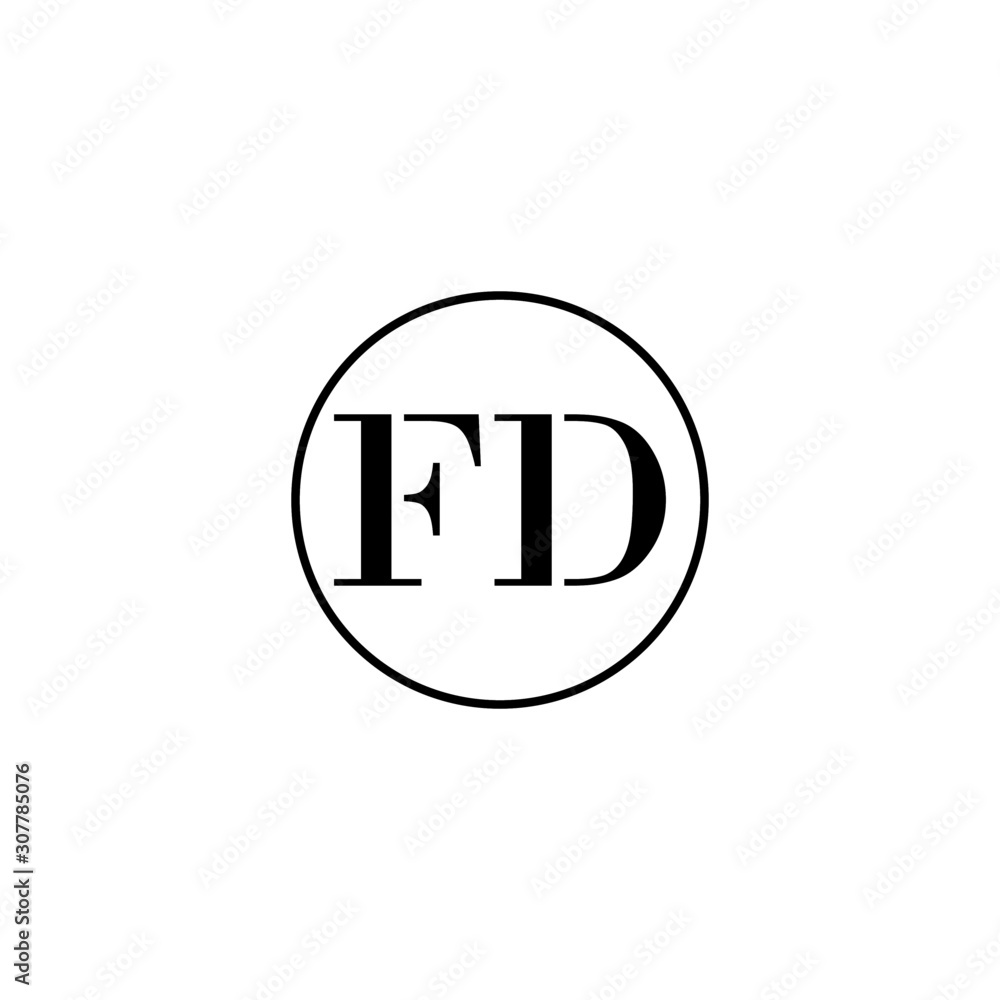 Letter FD initial monogram logo design, wedding, fashion, make up logo ...