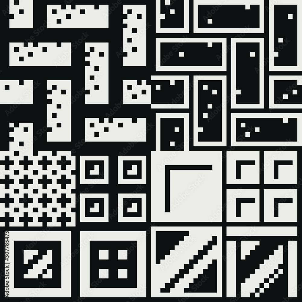 Textures tile abstract seamless pattern set for pixel art style game ...