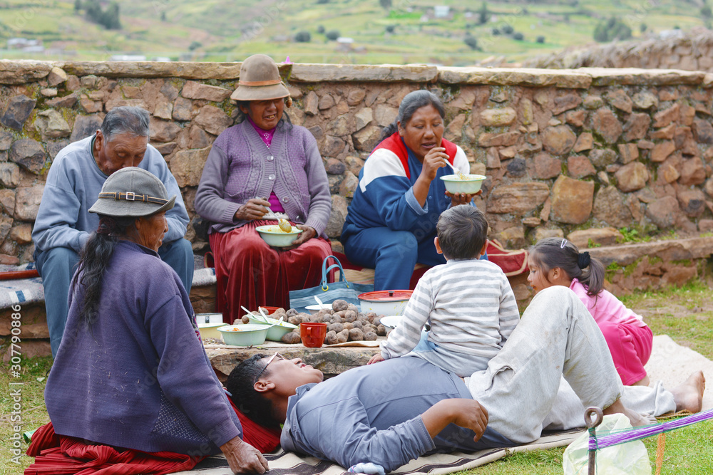 Native american family having dinner. Togetherness. Stock Photo | Adobe ...